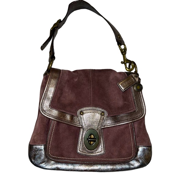 Coach | Bags | Coach Legacy 65th Anniversary Ali Brown Suede Metallic ...